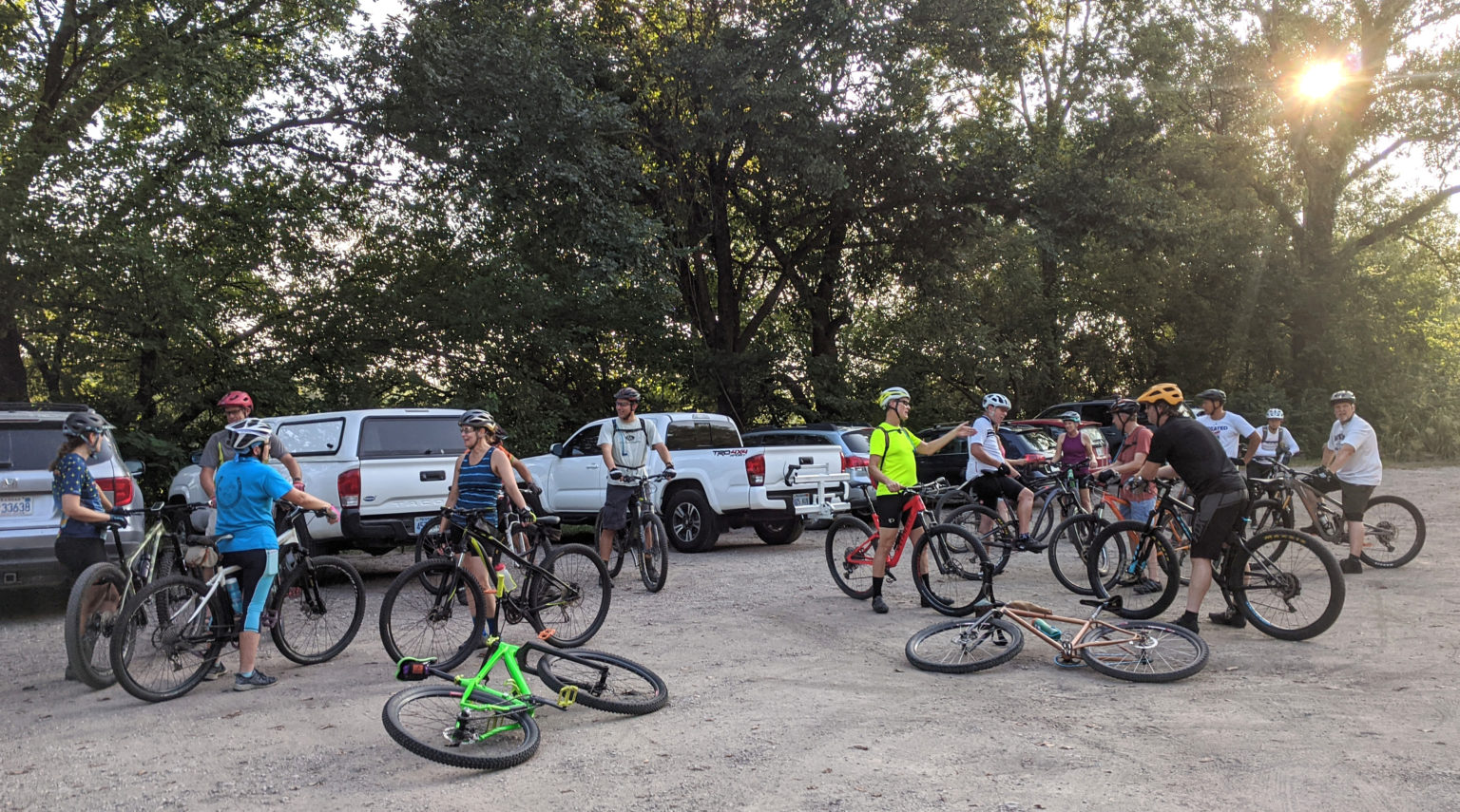 Group gathers for a recent Friday Night Ride. The FNR happens every ...